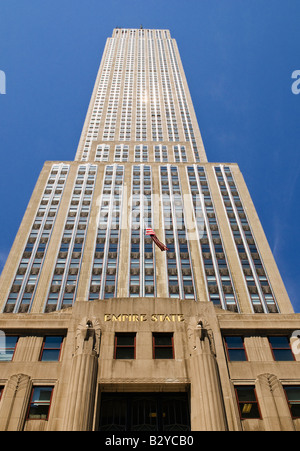 Low angle view of the Empire State Building, Manhattan, New York City ...