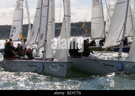Laser SB3 Yacht Racing Cowes week Stock Photo - Alamy