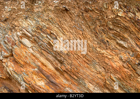 Flaky flakey rock soil schist slate. Domaine Boucabeille, Corneilla ...