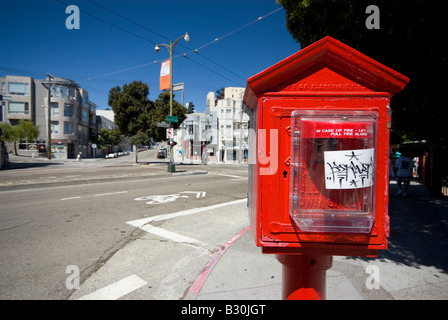 San Francisco fire alarm box, made by the Department of Electricity and ...