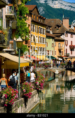 Bridge and Canal Annecy Stock Photo - Alamy