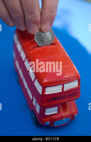london bus money box Stock Photo - Alamy