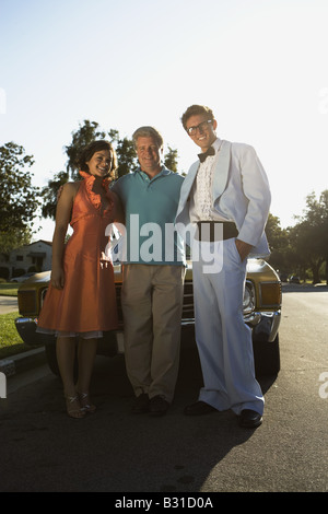 Father with prom couple Stock Photo - Alamy