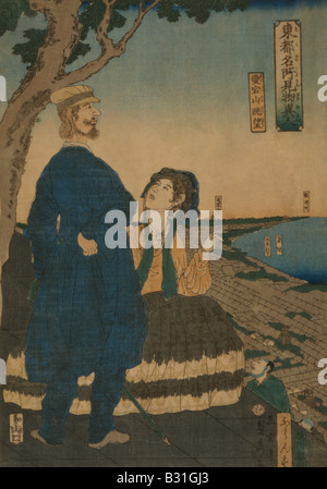 Enjoying the view from Atago hill (Atago yama chōbō Stock Photo - Alamy