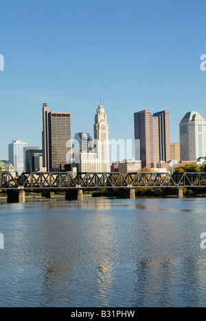 Downtown Columbus Ohio from Confluence park Stock Photo - Alamy