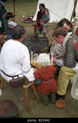 Anglo Saxon family play a board game Stock Photo - Alamy