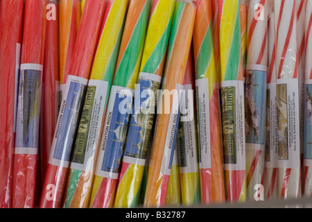 BRIGHTON ROCK CANDY STICKS Stock Photo - Alamy