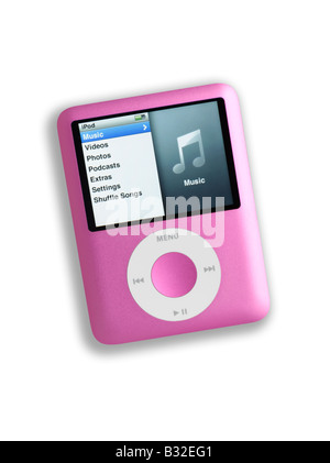 Apple Ipod Nano isolated on white background. Vintage technology Stock ...
