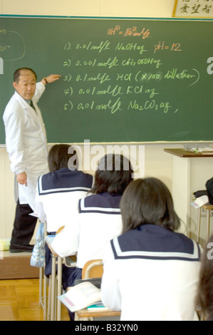 Japanese High School Math Teacher Stock Photo - Alamy