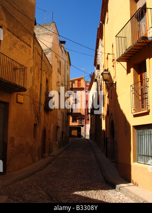 Spain, Costa Brava, Castello d'Empuries, old town, street cafe Stock ...