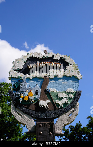 Hardwick village sign, Cambridgeshire Stock Photo - Alamy