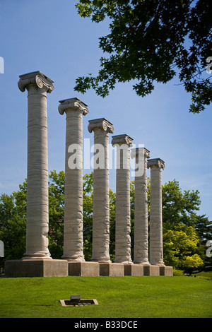University of Missouri Columns of Academic Hall and Jesse Hall Stock ...