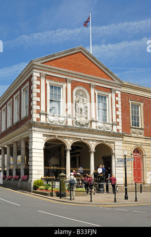 The Corn Hall in the market town of Diss, Norfolk, England, Britain, UK ...