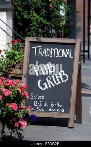 Great British Pub Grub Sign Stock Photo - Alamy