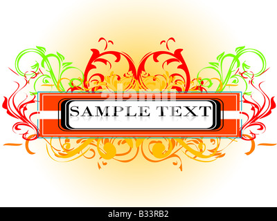 swirly floral design Stock Photo - Alamy