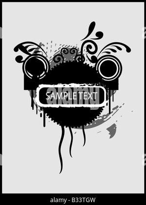 swirly circle and text-template Stock Photo - Alamy