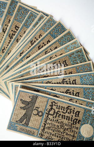 German notgeld emergency banknotes Stock Photo - Alamy