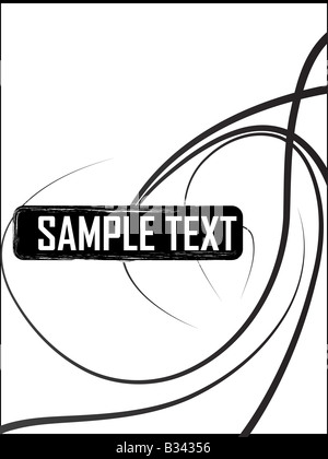 grungy swirls and text box Stock Photo - Alamy