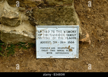 UK, England, Derbyshire, Eyam, The Riley Graves, Hancock family plague ...