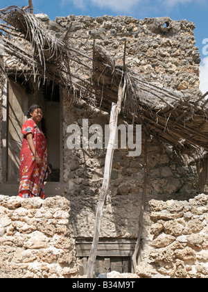 Kenya, Pate Island, Pate . A Swahili woman of Pate Island wears vipete ...
