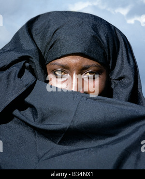 Swahili Woman in BuiBui Stock Photo - Alamy