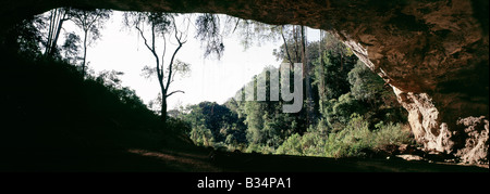 Kenya. The entrance to Kitum Cave on the slopes of Mount Elgon Stock ...