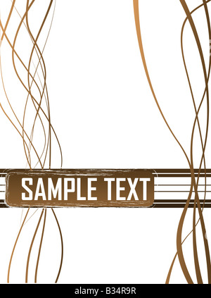 grungy swirls and text box Stock Photo - Alamy