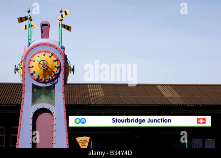 Stourbridge Junction railway station clock, West Midlands, England, UK ...