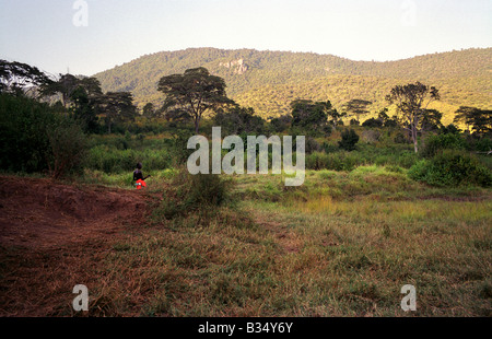 Kenya, Northern Kenya, Matthews Range. Kitich Camp - Mess tent Stock ...