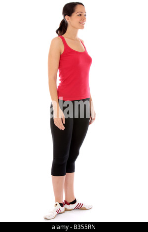 Young Woman Standing Straight Model Released Stock Photo: 19168680 - Alamy