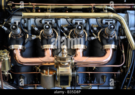 1910 Austro-Daimler Prince Henry driven by Ernst Piech is pushed into ...