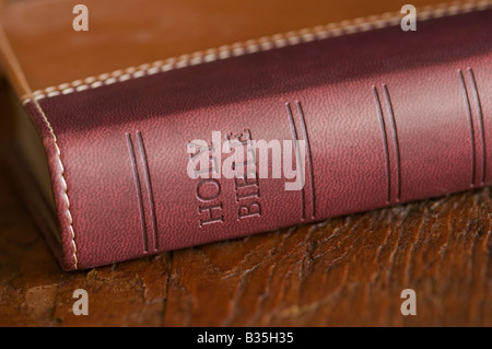 A leather-bound Bible on the table. Religious Christian Irish ...