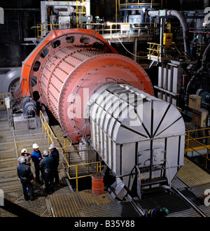 Ball mill at a Copper Mine in the mining region of northern Chile Stock ...