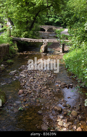 Clapper and Pack Hose Bridges at Wycoller Stock Photo - Alamy
