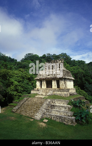 Temple of the Sun Templo del Sol, Mayan ruins, Palenque, Chiapas ...
