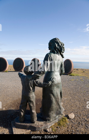 STATUE OF WOMAN AND CHILD. NORTH CAPE. NORWAY. SCANDINAVIA Stock Photo ...