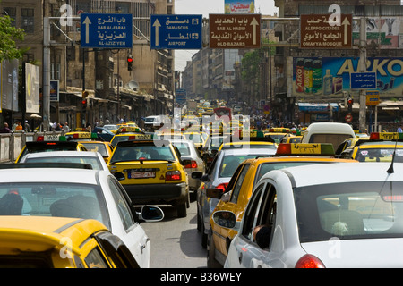 Syria Syrian Aleppo traffic sign road highway Stock Photo - Alamy