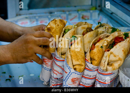 Falafel Sandwiches at a Shop in the Old City in Aleppo Syria Stock ...