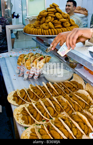 Falafel Sandwiches at a Shop in the Old City in Aleppo Syria Stock ...