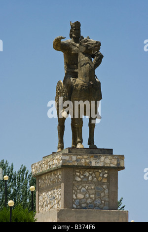 Statue of Last Sogdian Ruler King Devastich in Penjikent Tajikistan ...