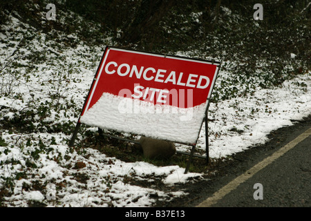 Concealed Entrance Road Sign in Australia Stock Photo - Alamy
