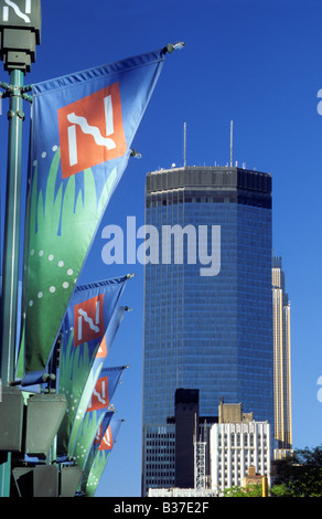 The IDS Tower in downtown business district of Minneapolis, is the ...