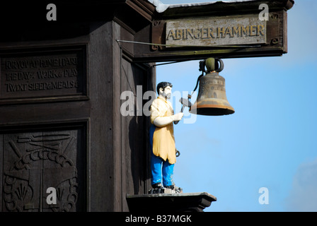 Jack the Blacksmith Clock Tower Abinger Hammer Surrey UK Stock Photo ...