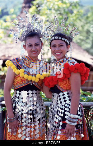 Sarawak Cultural Village / Iban Woman Dressed in Traditional Costume ...