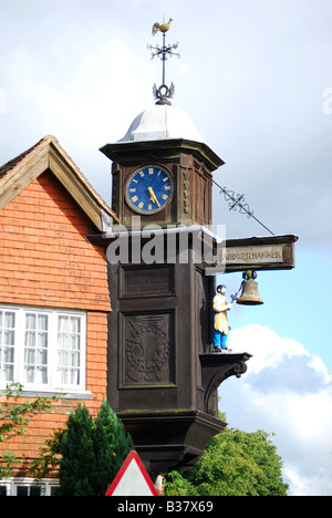 Jack the Blacksmith Clock Tower Abinger Hammer Surrey UK Stock Photo ...