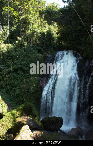 Waterfall in the Atlantic Rainforest Stock Photo - Alamy
