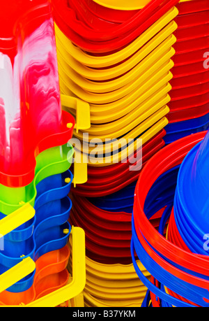 Colourful stack of buckets Stock Photo - Alamy