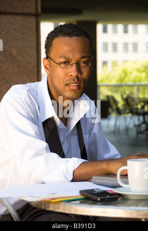 An executive engineer conducting work during his lunch hour decides to ...