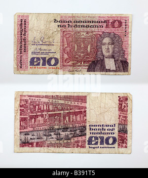 Irish 'Lady Lavery' 10 Punt "Pound" Note 17th Sept. 1970 Stock Photo ...