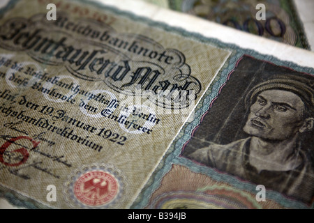 10 Geld money Reichsbank currency Berlin Germany German Stock Photo - Alamy